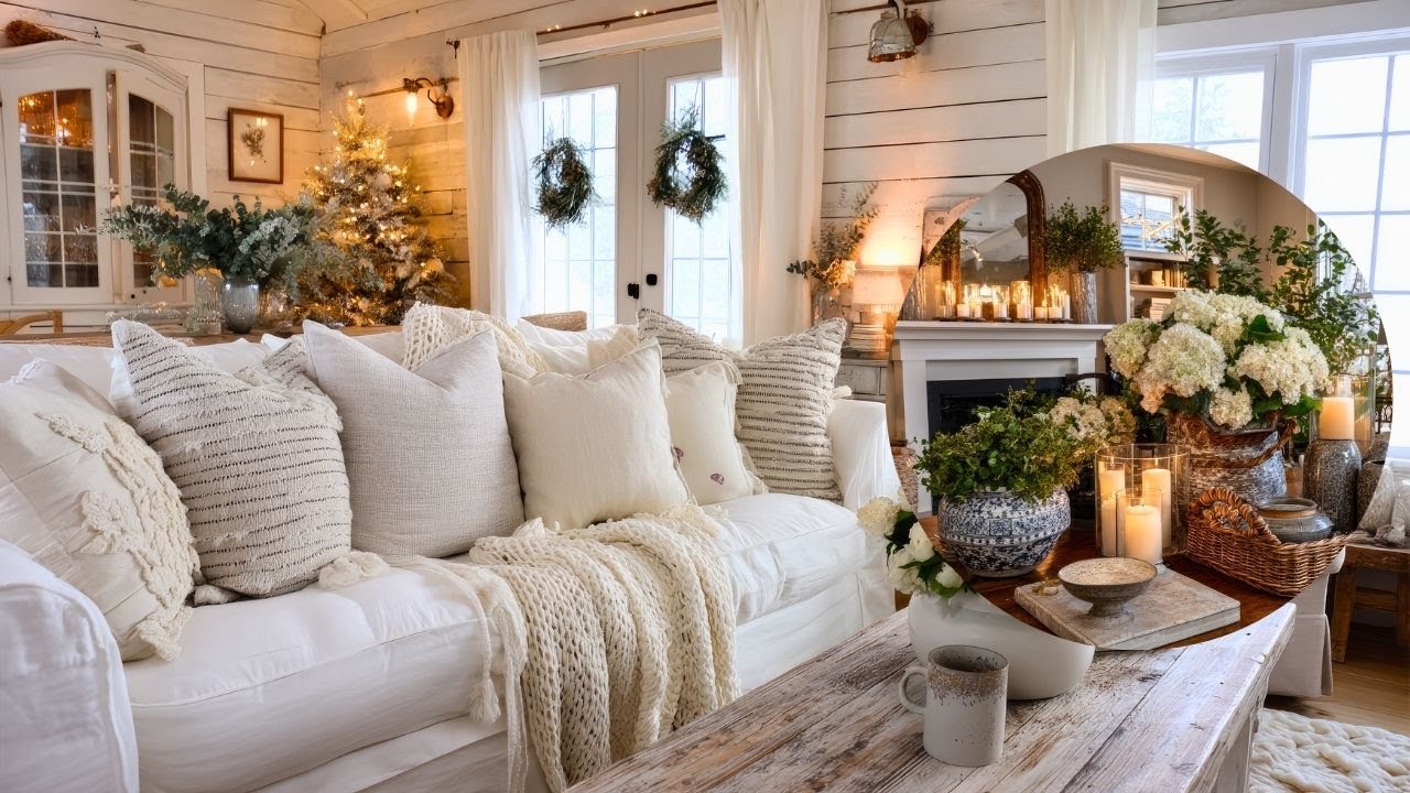 Winter Cottage Decor Inspiration ️ Romantic, Calm & Cozy Home Styling ...