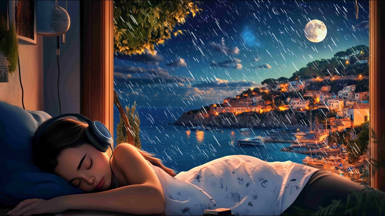 🌙 Full Moon Rain – Soothing Piano Music for Peaceful Sleep and Stress ...