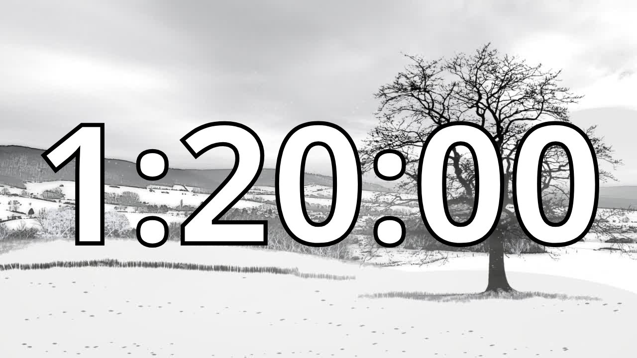 1 Hour 20 Minutes (80 Minutes) Timer with Music | Snowfall Timer - YouTube