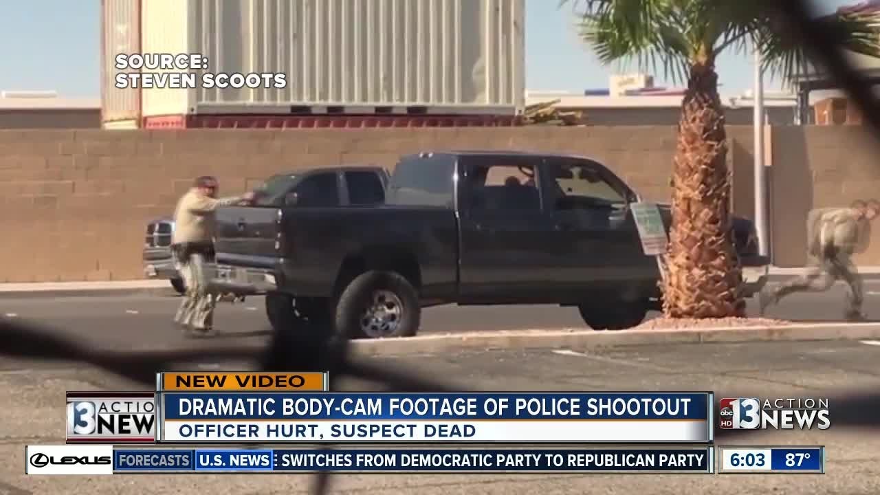 Dramatic body cam footage shows police shootout - YouTube