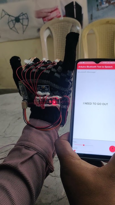 Smart Glove - Translate Gesture to Text and Text to speech through Bluetooth - YouTube