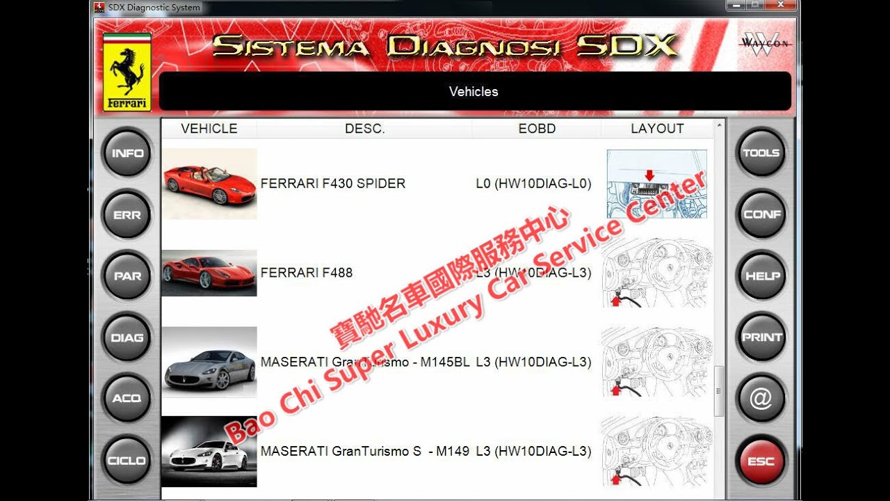 Ferrari Maserati SD2 SD3 SDX Diagnostic Tester - YouTube