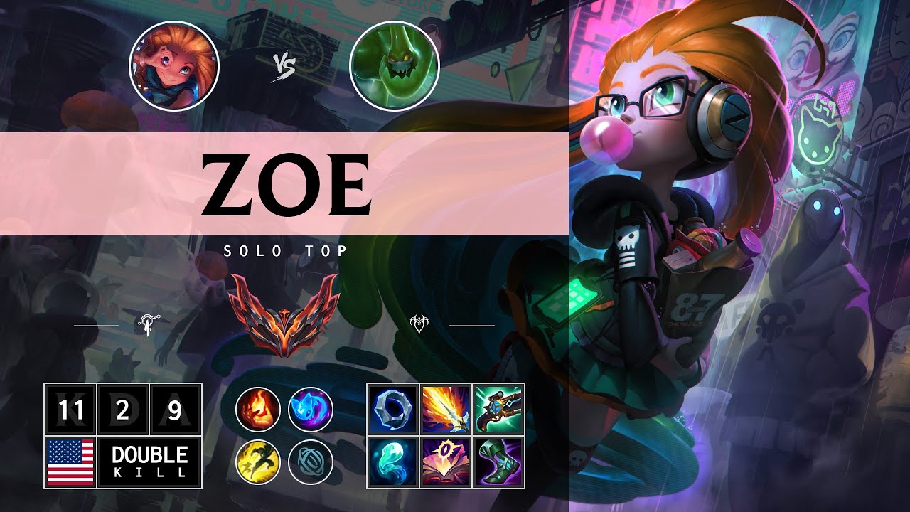 Zoe Top vs Zac - NA Grandmaster Patch 14.12 - YouTube