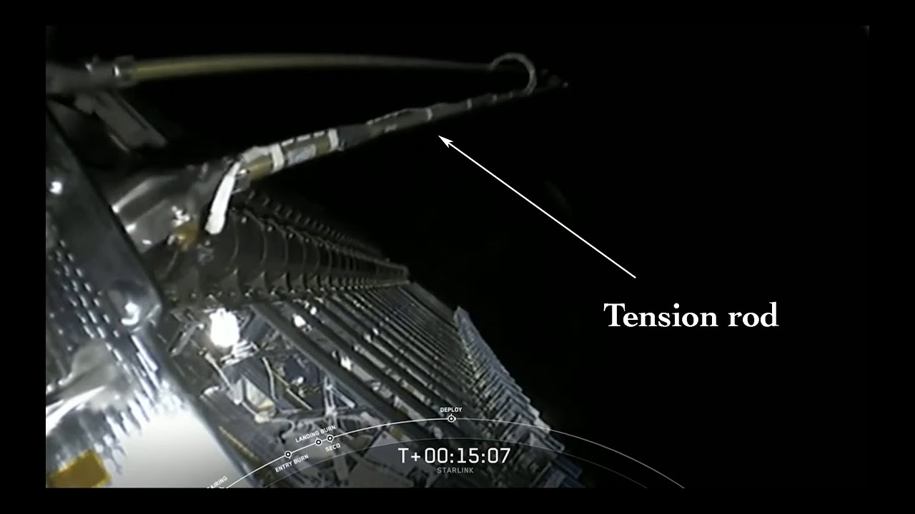 SpaceX Starlink tension rods on live coverage and on my photos - YouTube