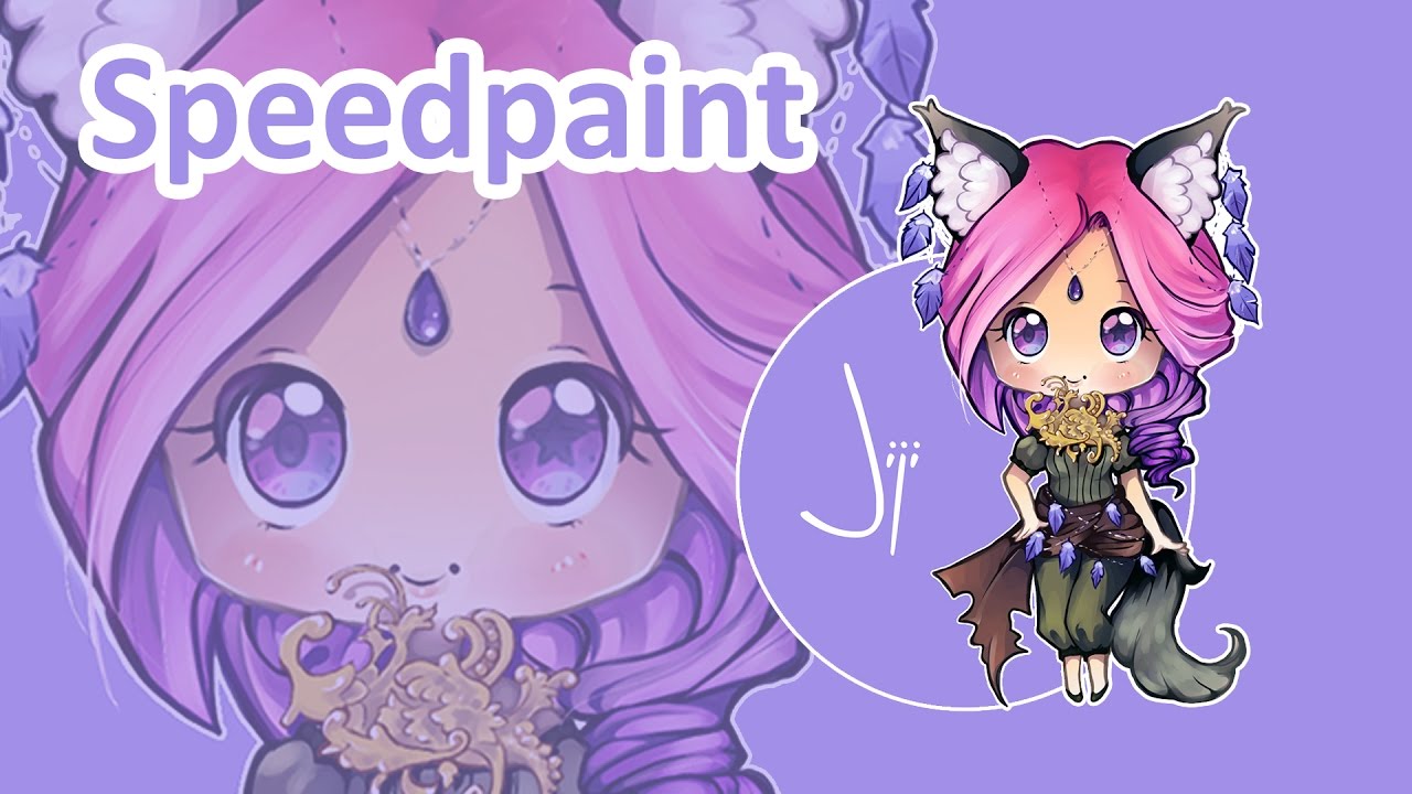 OC Jiji - Chibi Commission [Clip Studio Paint] Timelapse - YouTube