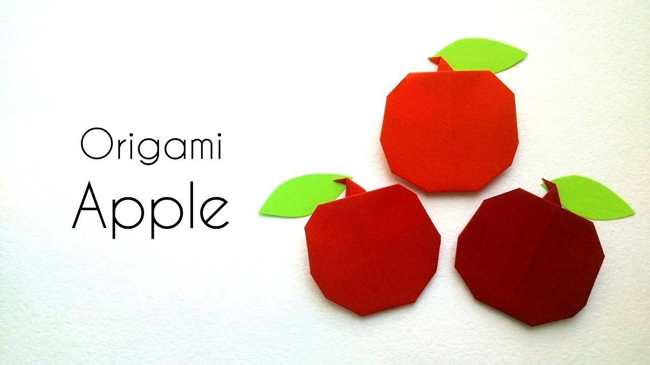 Origami Apple 🍎 Easy Paper Apple Fruit 🍎 Paper Crafts For School | MS ...