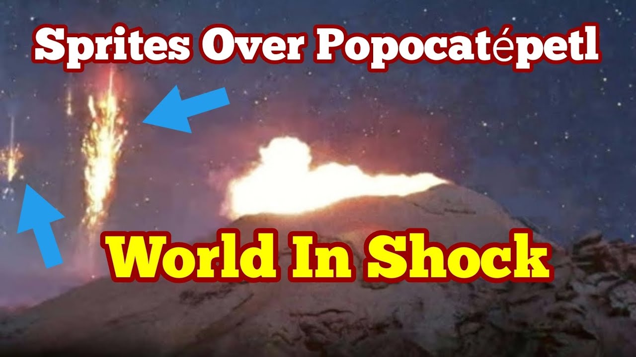 Sprites Over Popocatépetl Volcano, Red Sprites, Positive Lightning ...