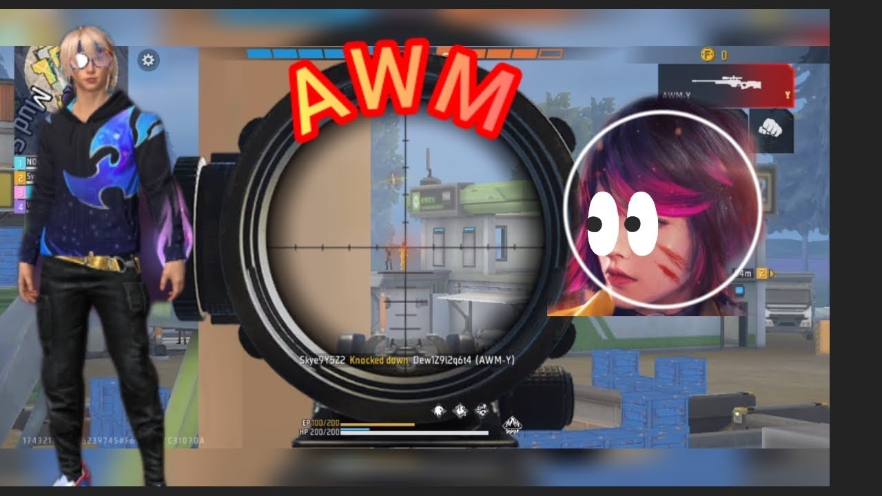 🤡AWM-Y,USP-2😘 op gameplay 😎| My op Free Fire Max🤠 | 😈My Best AWM ...
