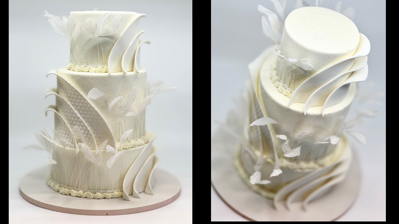 Feather Cake | Wedding Cake - YouTube