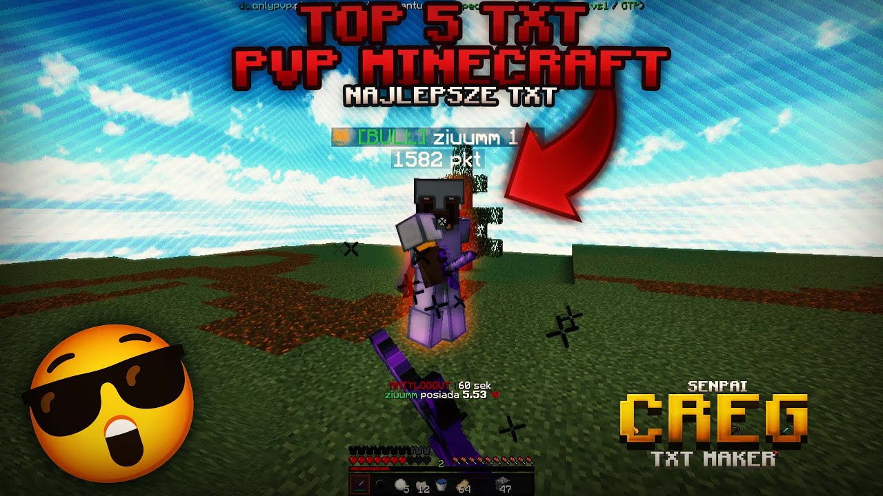 TOP 5 TXT | NAJLEPSZE PACZKI POD PVP | MINECRAFT PVP TXT 1.8.8 - YouTube