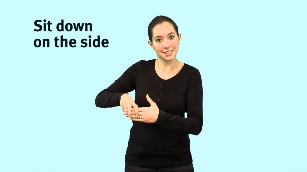 NDCS - BSL for Sit down on the side - YouTube