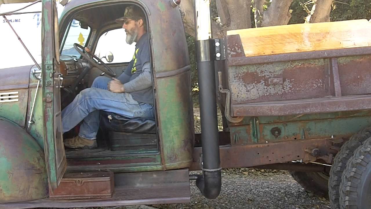 1942 Chevy Dump Truck "Exhaust Stack Project" - YouTube