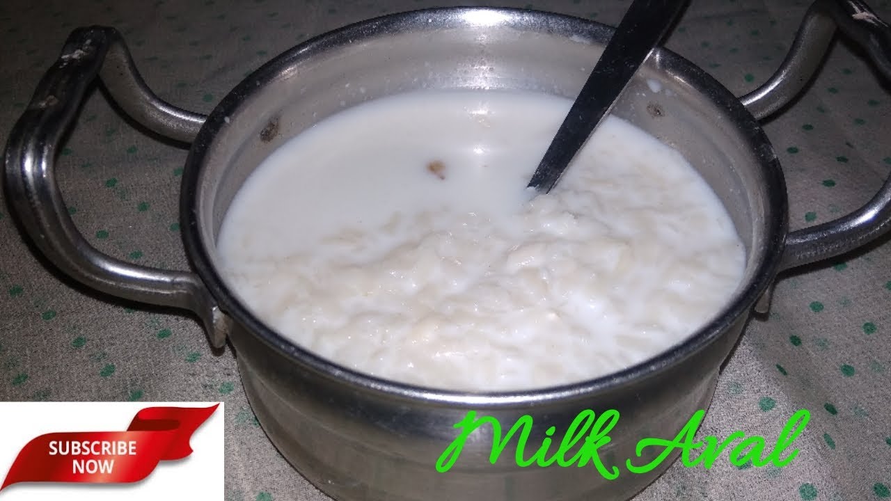 Milk aval | Aval Milk Recipe - How To Make Milk Aval - Paal Aval In ...