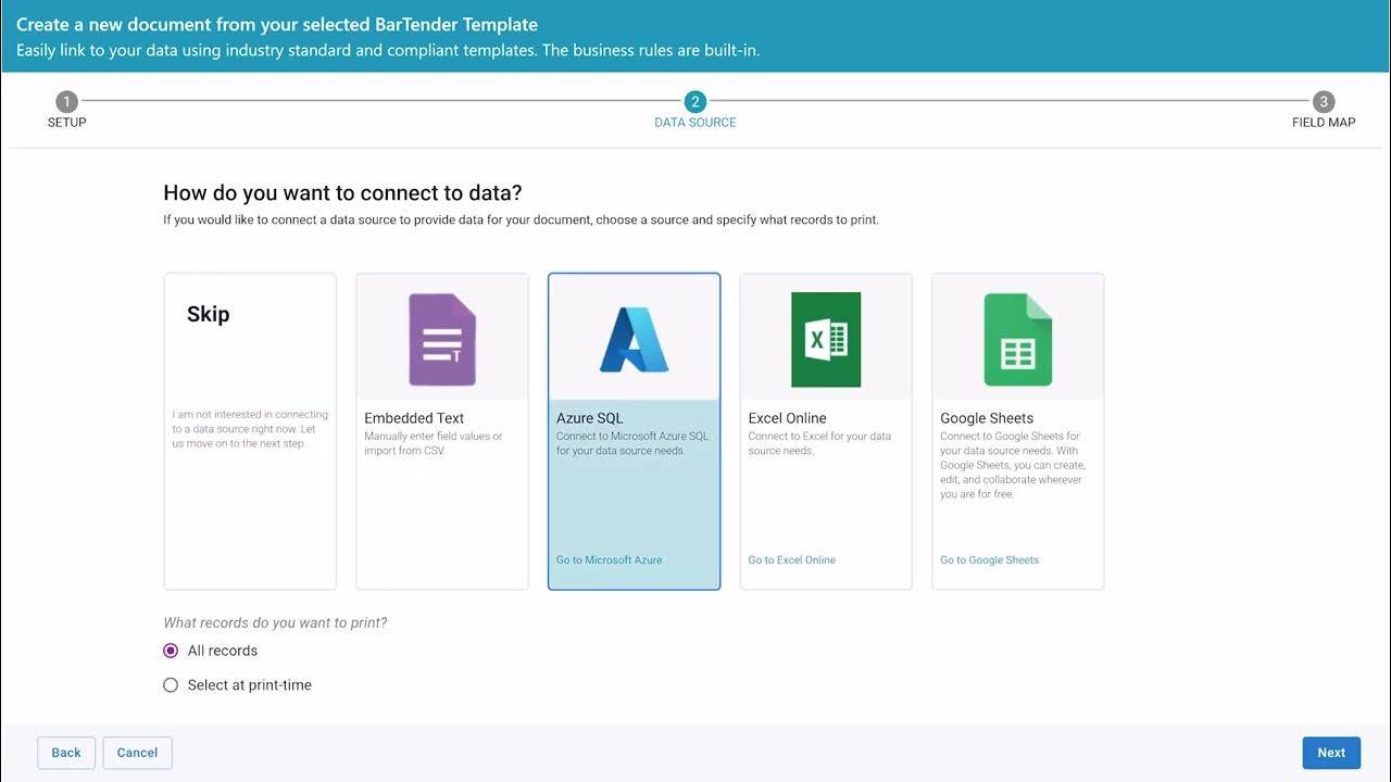 Getting Started with BarTender Cloud: Connecting to Azure SQL Database - YouTube