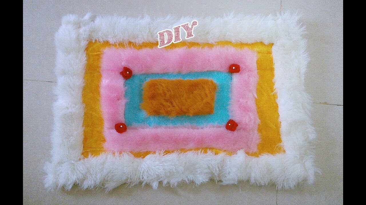 How to make Rug, floor mat, door mat and carpet using old fur - YouTube