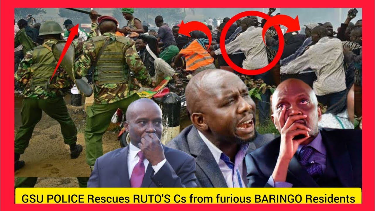 Breaking⚡GSCU POLICE Rescues RUTO'S Cs from FURIOUS BARINGO RESIDENTS ...