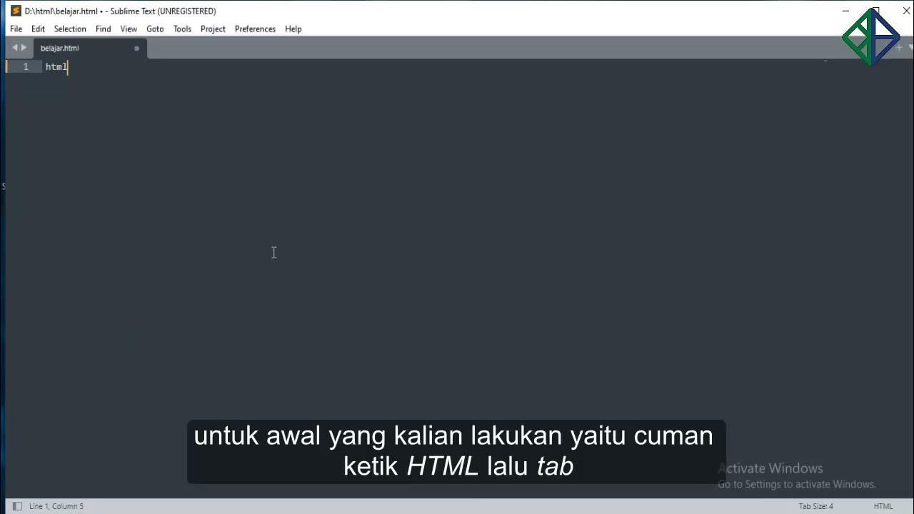 Tutorial Memperbesar Tulisan atau Teks di HTML Menggunakan Sublime Text - By : Andre Intern ...