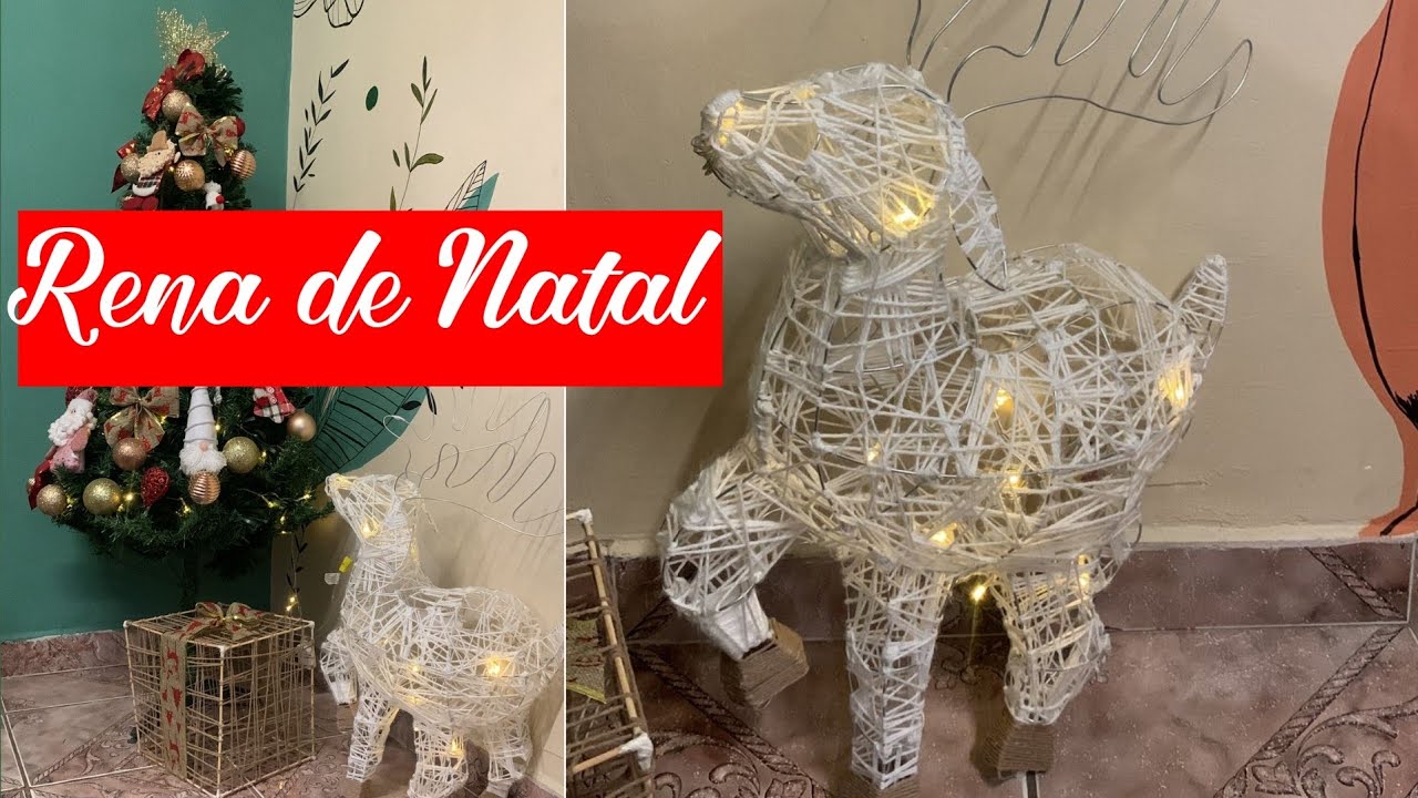 RENA DE NATAL ARAMADA - reproduzi essa rena e amei | Decoração de natal ...