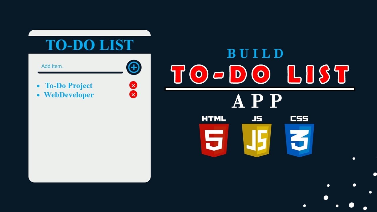 To-Do List With Html Css And Js_ - YouTube