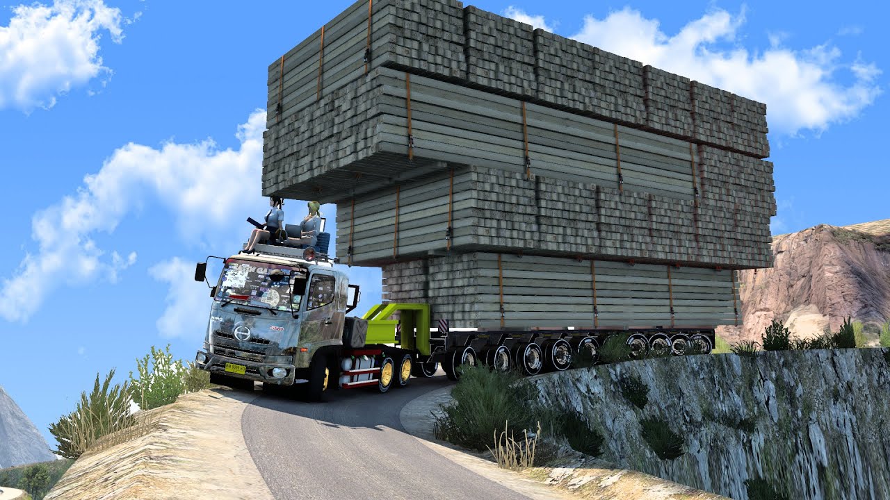Overloaded Trailer - the most dangerous road | Euro Truck Simulator 2 ...