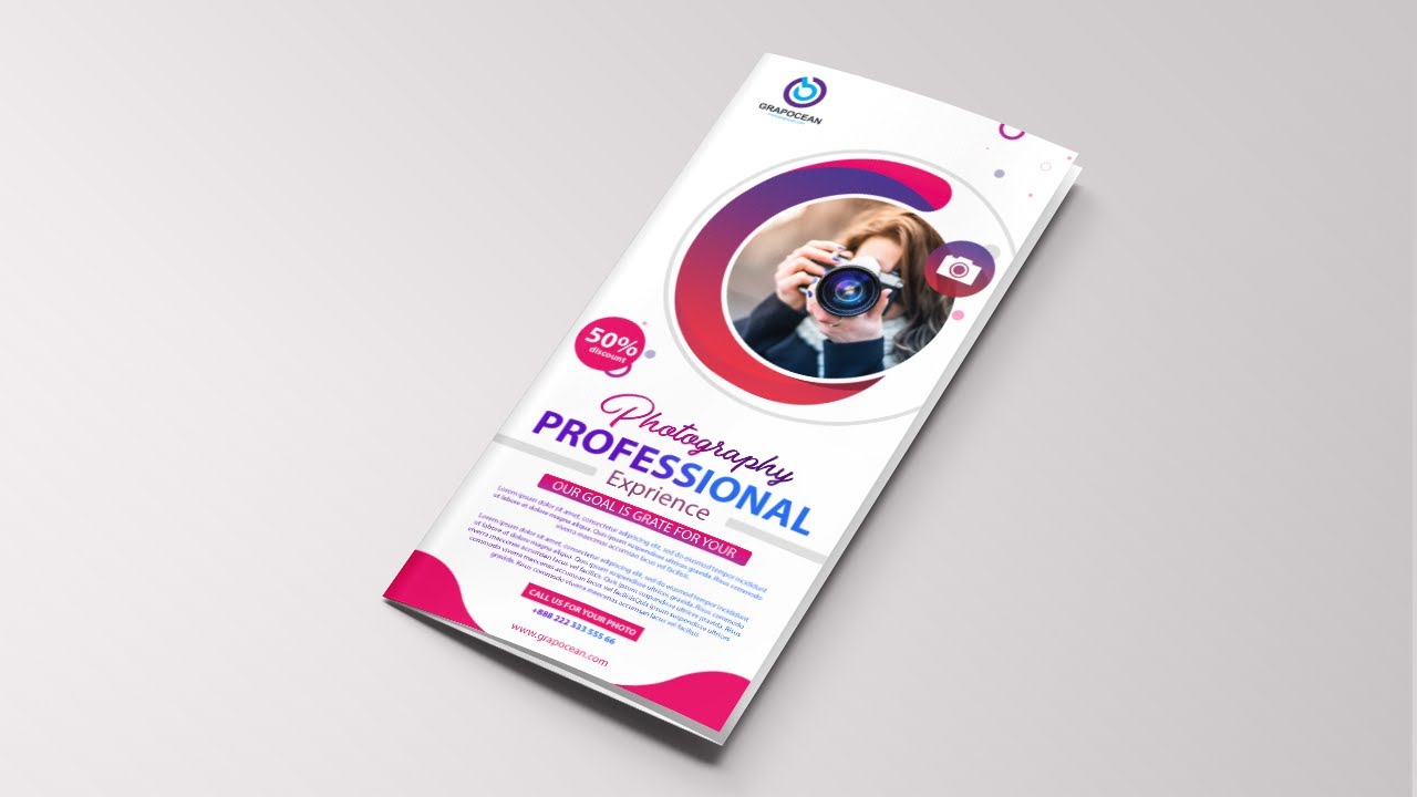 How To Design A Leaflet In Photoshop - YouTube