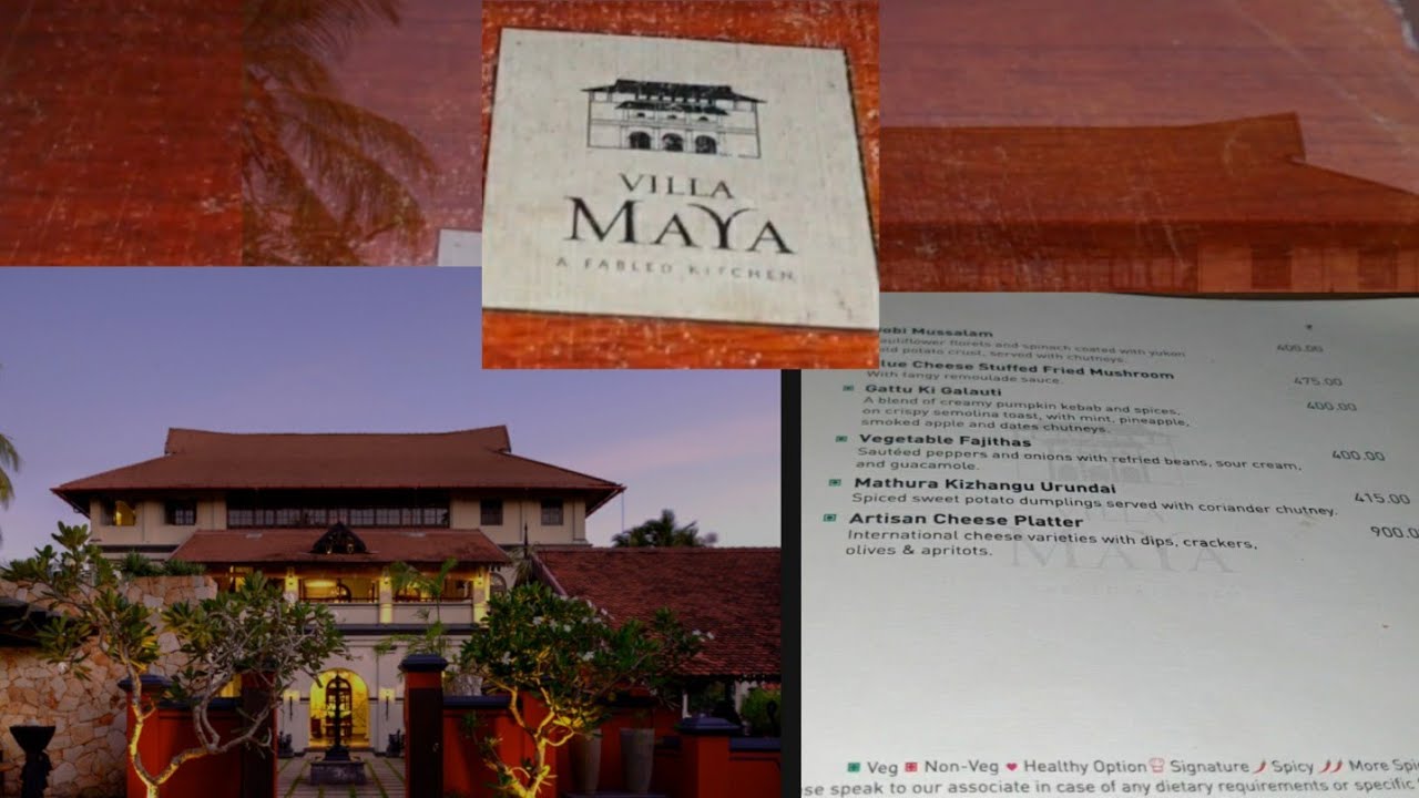 Villa Maya|The Menu Book | Best Premium restaurant |Trivandrum - YouTube