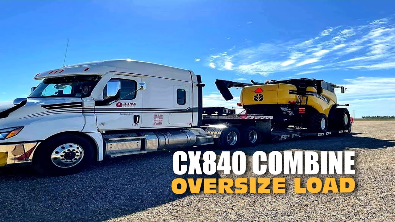 Part1 Hauling CX840 Combine| Oversize Load - YouTube