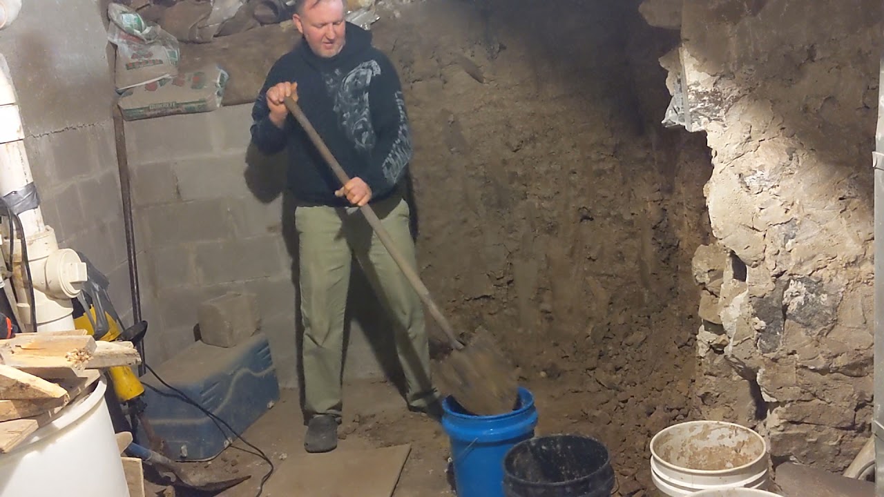 digging basement by hand. - YouTube