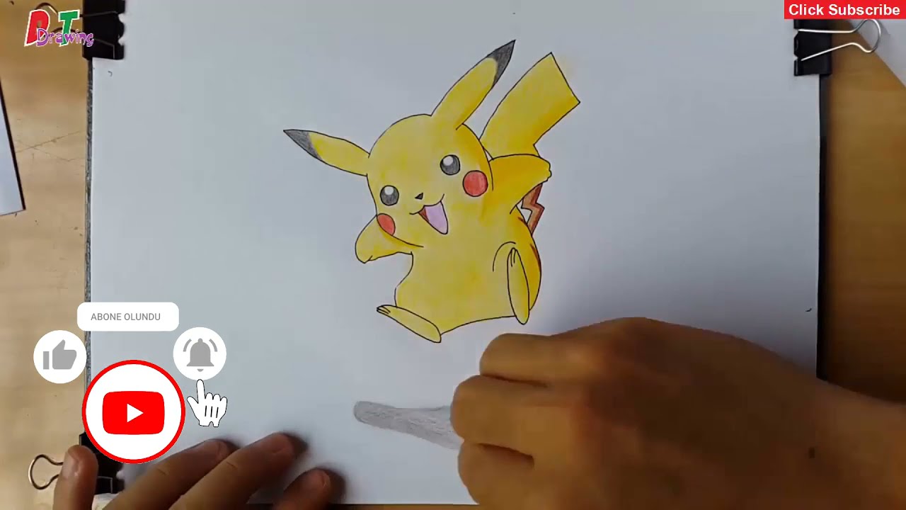Pikachu Nasıl Çizilir? Pokemon Çizimi // KARAKALEM ÇİZİMİ - YouTube