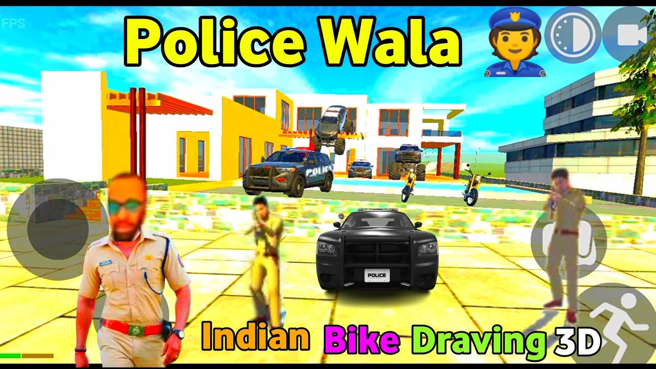 Police Monster Car 🚘 Indian Bike Draving 3d 😍Police Wala 👮 Full Funny ...