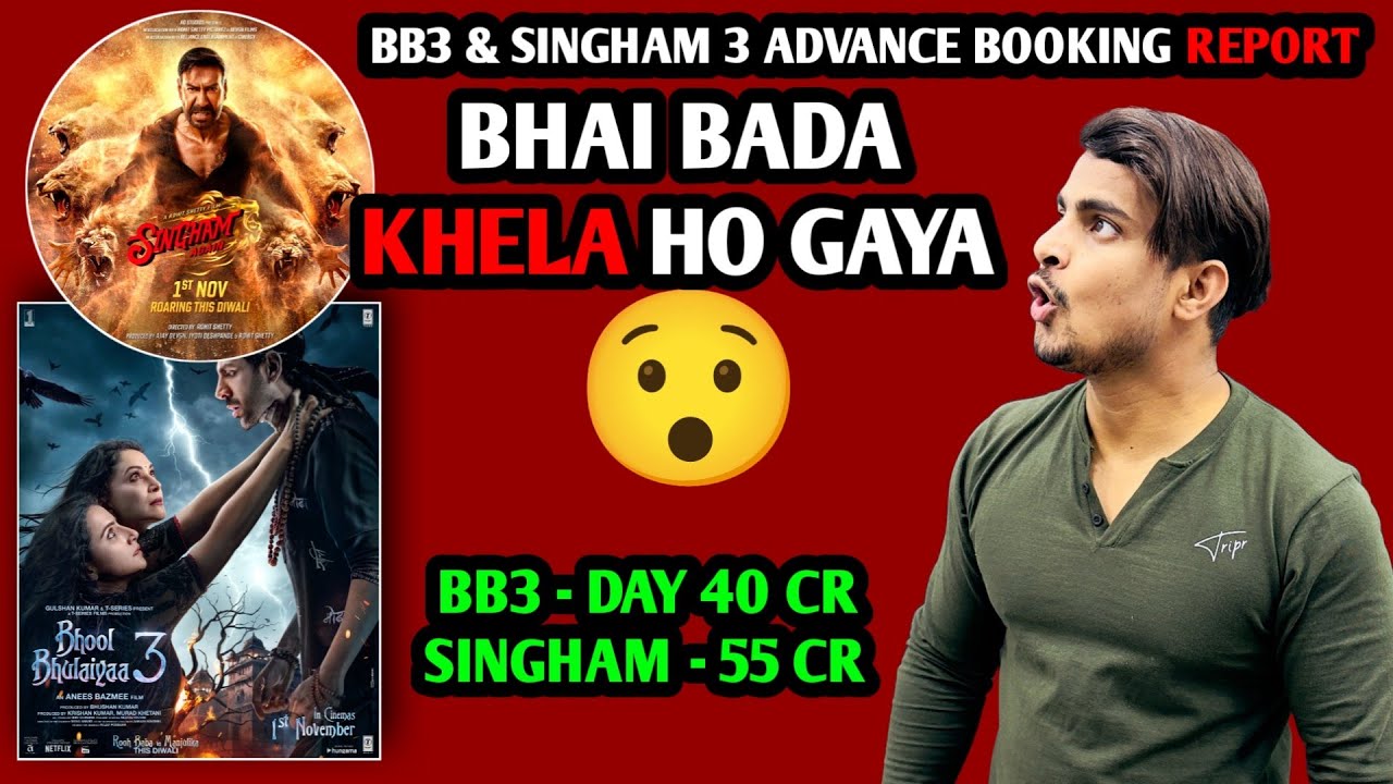 Bhool Bhulaiyaa 3 & Singham 3 Advance Booking Report | Screen Ratio Of ...