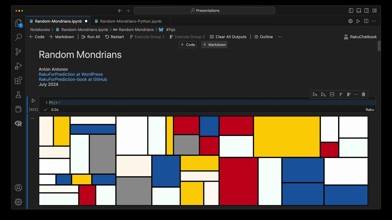 Random Mondrians (Raku, JavaScript, Python, WL) - YouTube