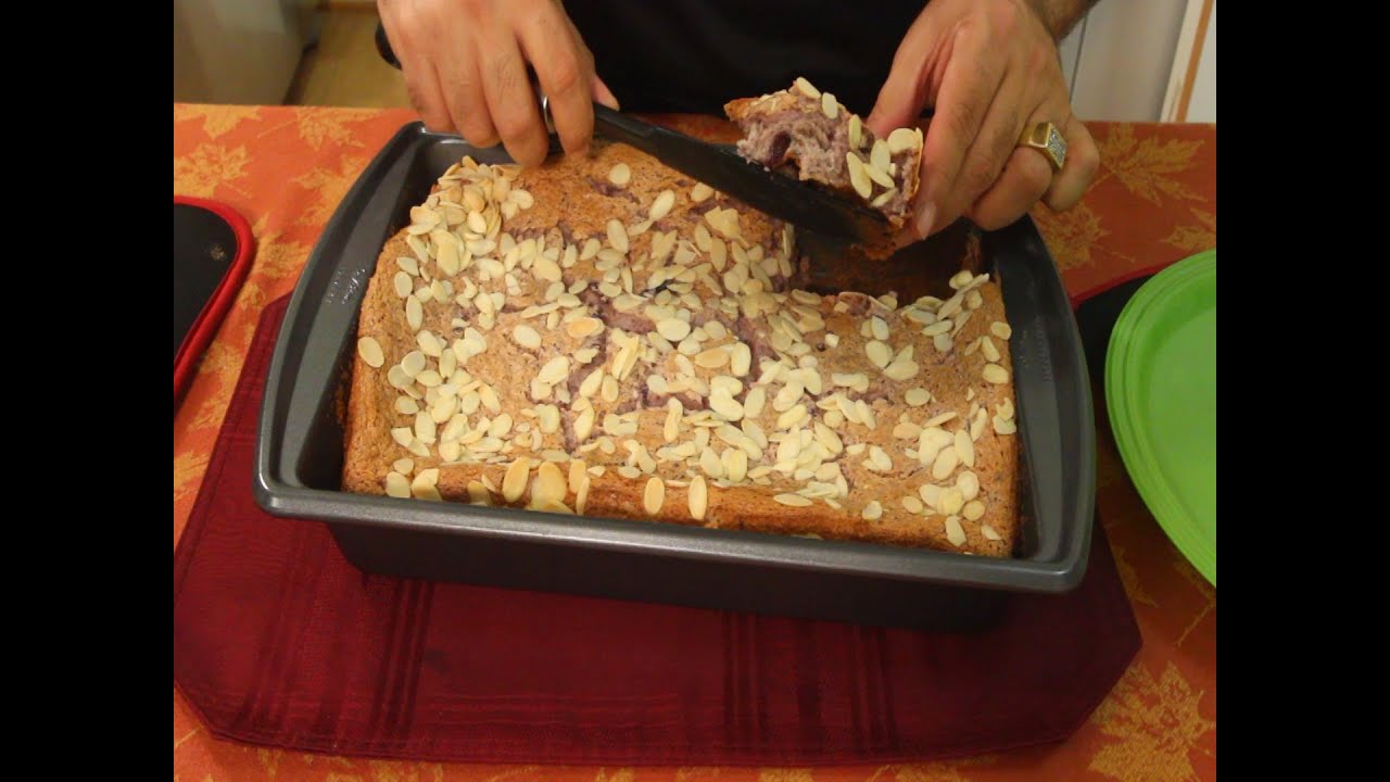Lazy Man's Berry Almond Cake - YouTube