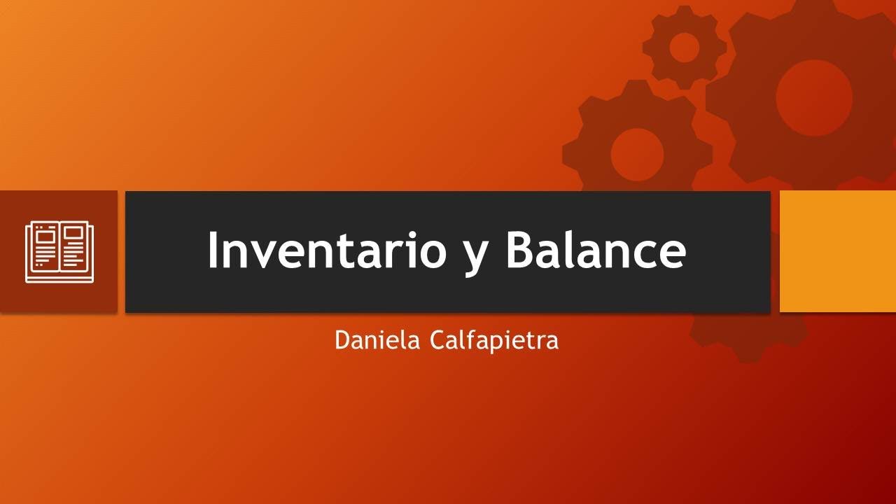 Libro de inventario y balance - YouTube