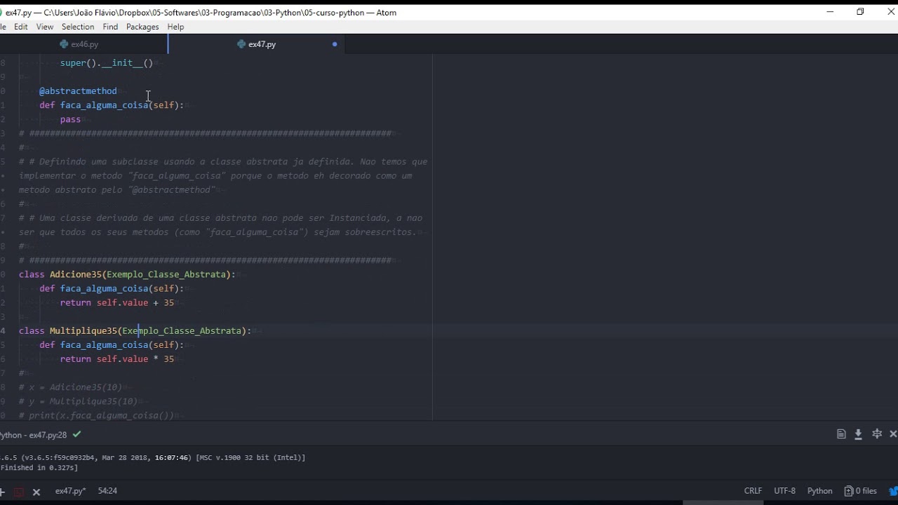 Curso Python: ex47 - Classes Abstratas - YouTube