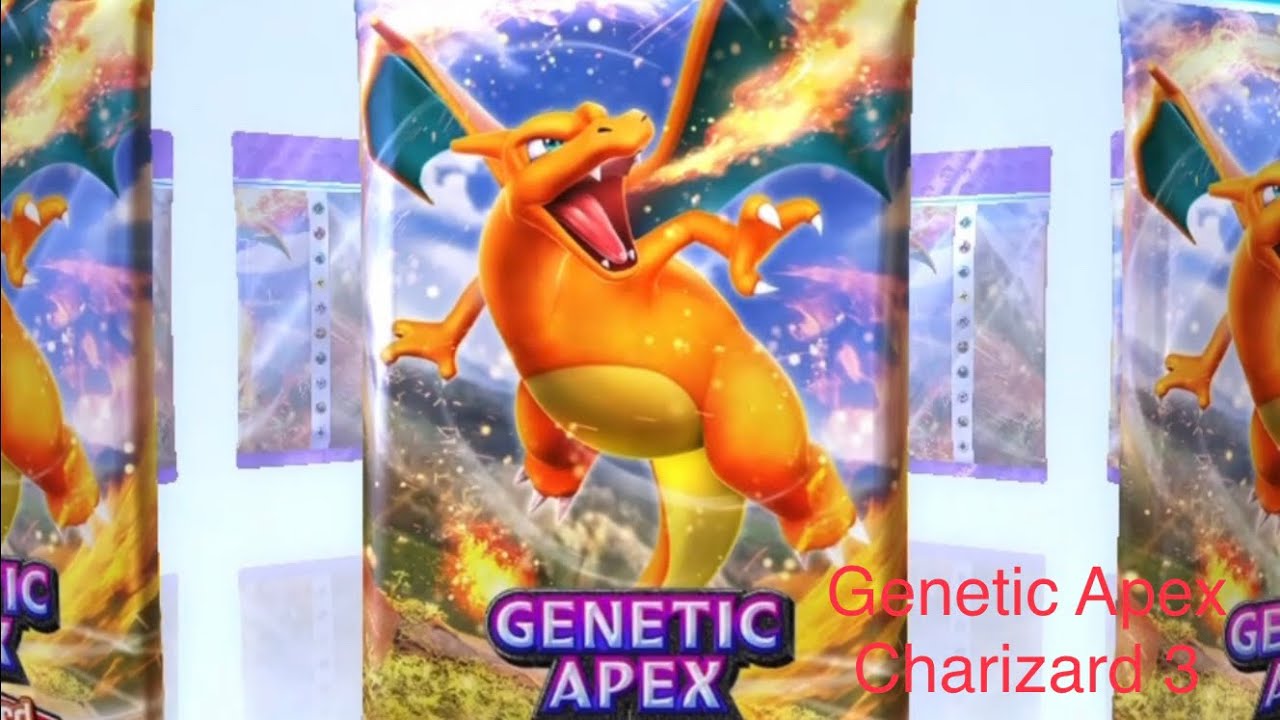 Pokemon TCG Pocket : Genetic Apex Charizard 3 (9 packs) - YouTube