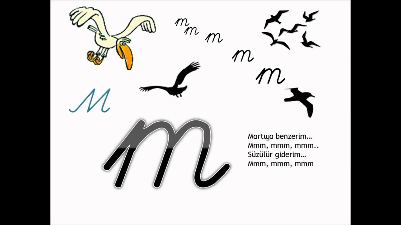 m harfi hareketli müzik - YouTube