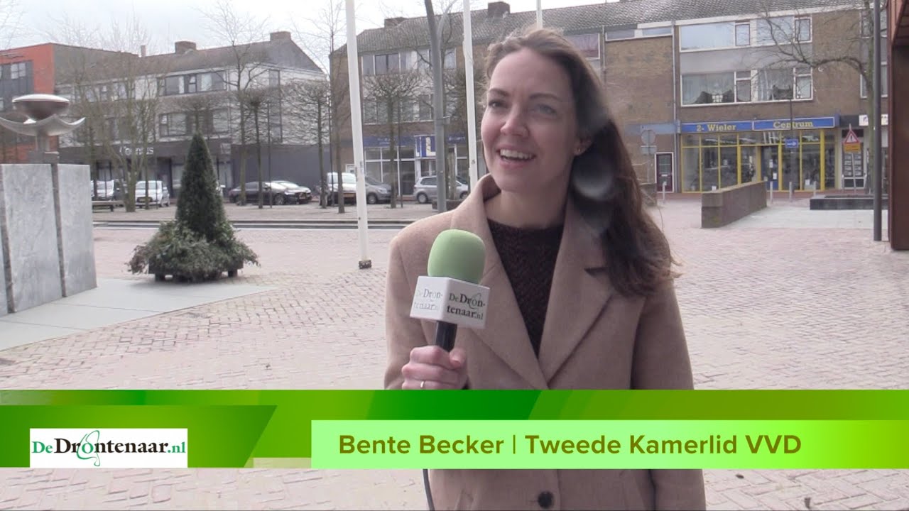 Tweede Kamerlid Bente Becker (VVD) voert campagne in Dronten - YouTube