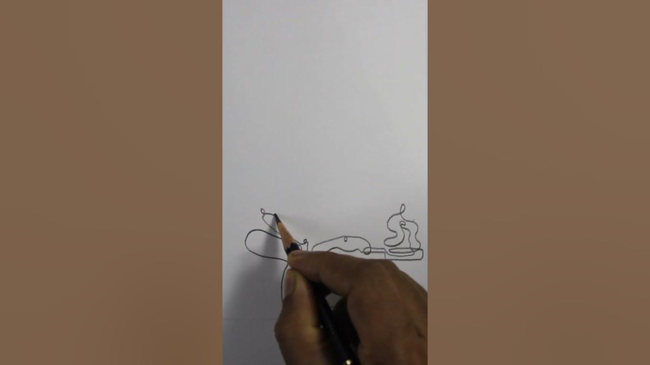 One Line Drawing of a Chef | Easy One Line Drawing Tutorial #oneline # ...