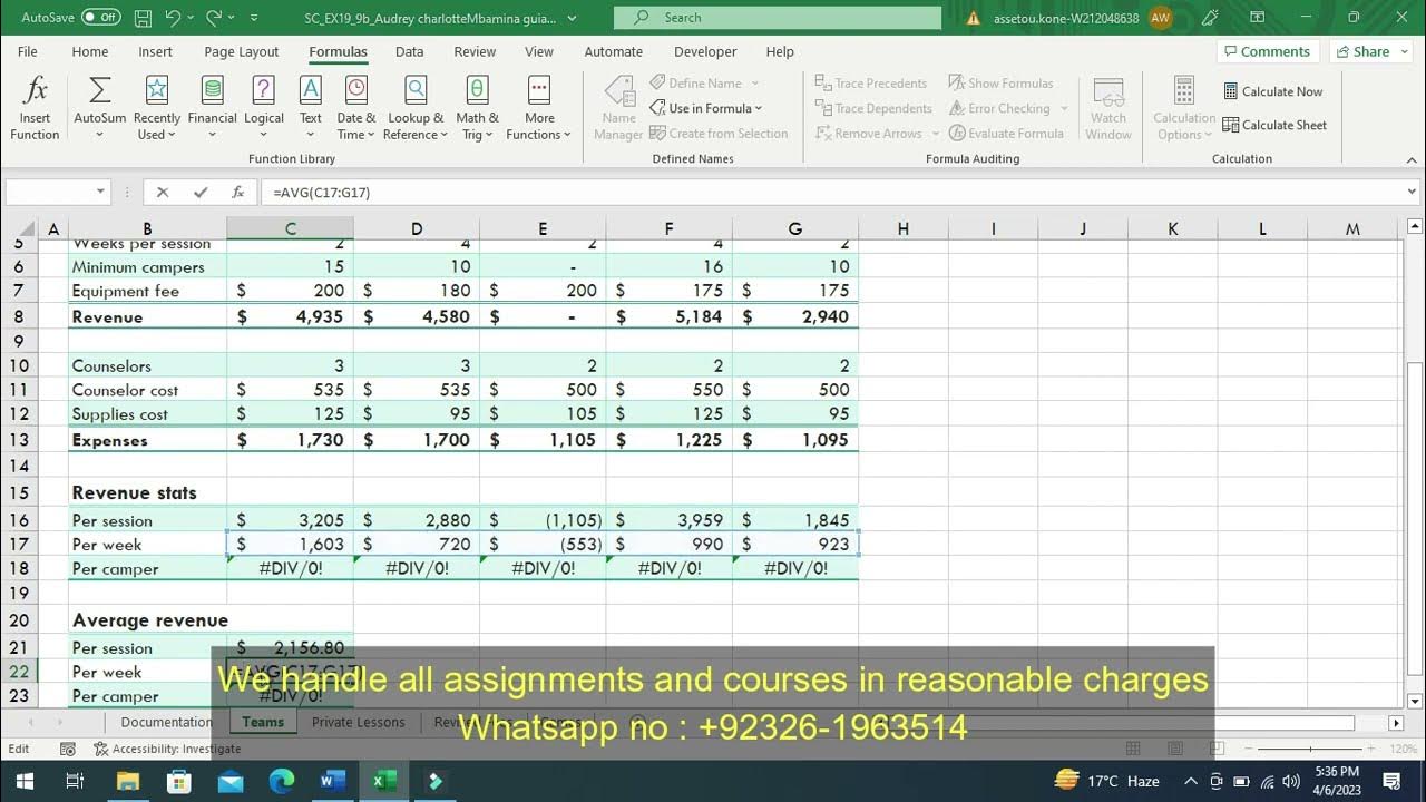 SC_EX19_9b_First_Last_Name_1_xlsx | new_perspectives_excel_2019_modules_5_8_SAm | Excel_Sam ...