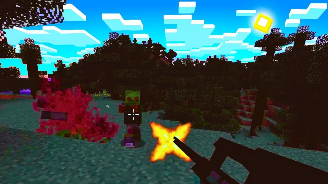 Minecraft Gun Mod: Survival Against Firearms Zombies - YouTube