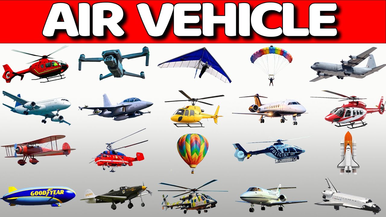 Air Vehicles | Types of Air Vehicles | Learn the names of air transport ...