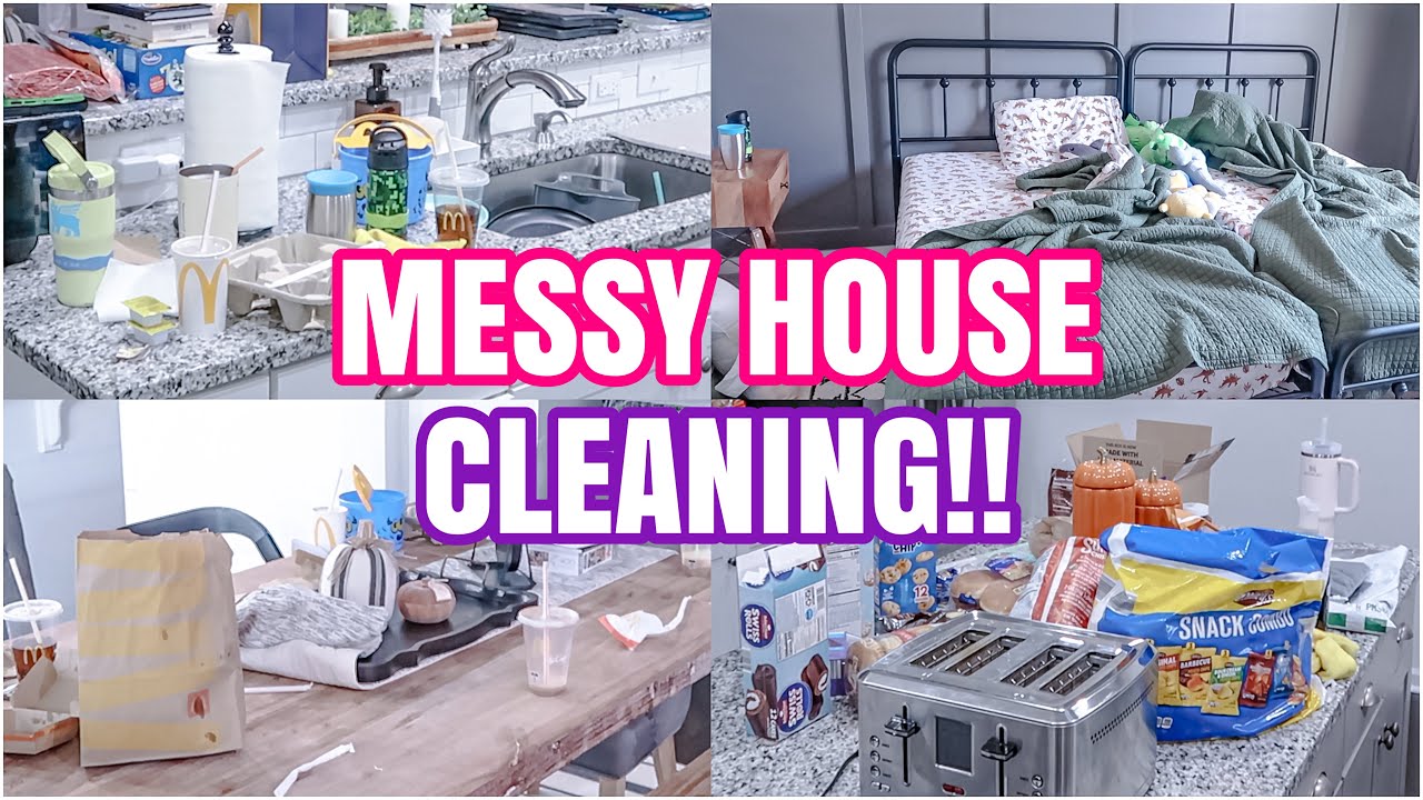 MESSY HOUSE CLEANING | EXTREME CLEANING MOTIVATION 2024 | MESSY HOUSE ...