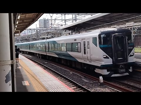 【E257系NA-02編成 臨時回送(熱海→東大宮操)】E257系2000番台ｵｵNA-02編成が回送電車として大宮駅8番線に入線到着停車するシーン(回9022M)2023,9,10 ...