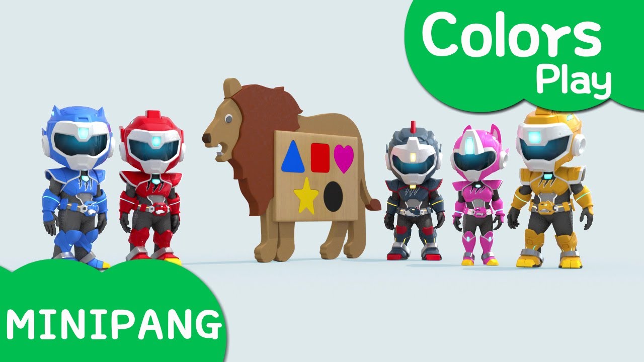 Learn colors with Miniforce | Jigsaw Puzzel | Lion | Animal | Color ...