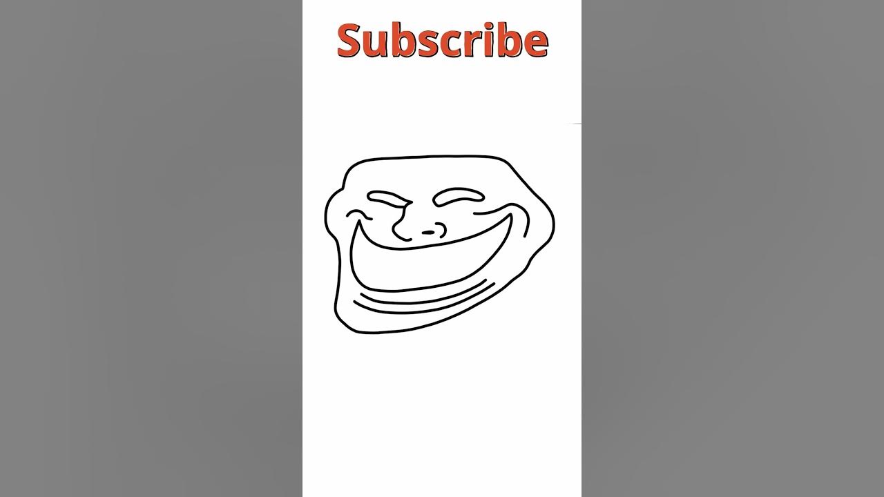How to DRAW a TROLL FACE | Easy - YouTube
