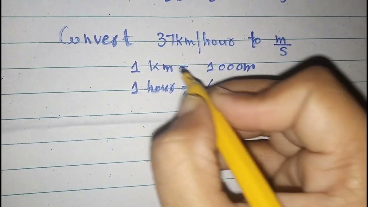 Convert 37km hour To M s YouTube Convert 37km hour To M s YouTube