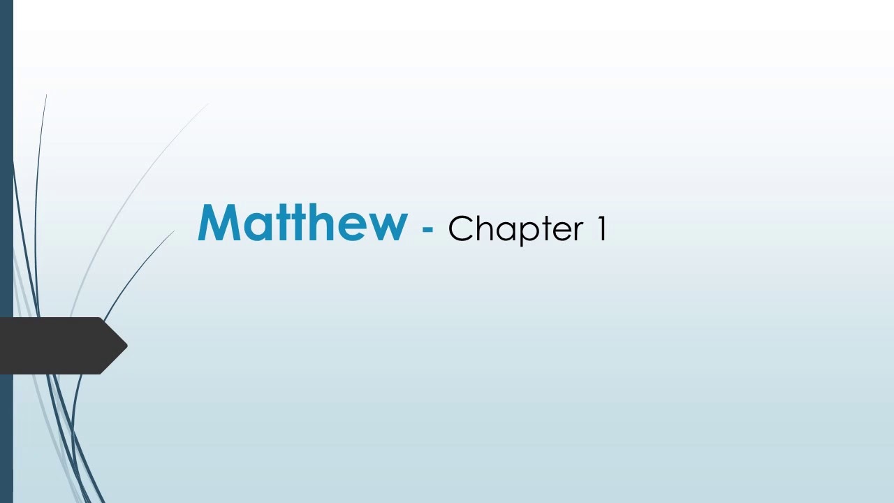 Matthew Chapter 1 - YouTube
