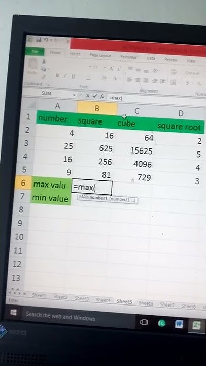 Maximum/Minimum in excel | How to use MAX and MIN formula in excel - YouTube