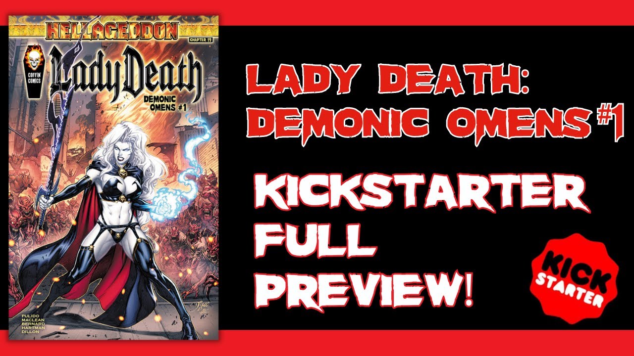 FULL KICKSTARTER PREVIEW! Lady Death: Demonic Omens #1! - Launching on Kickstarter Feb. 7! - YouTube
